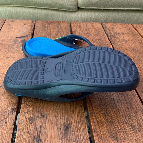 CROCS | Shoes | Crocs Athens Ii Rare Navyocean Blue Flip Flops | Poshmark